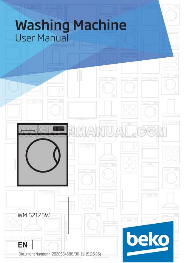 Beko WM62125W 6kg Washing Machine User Manual