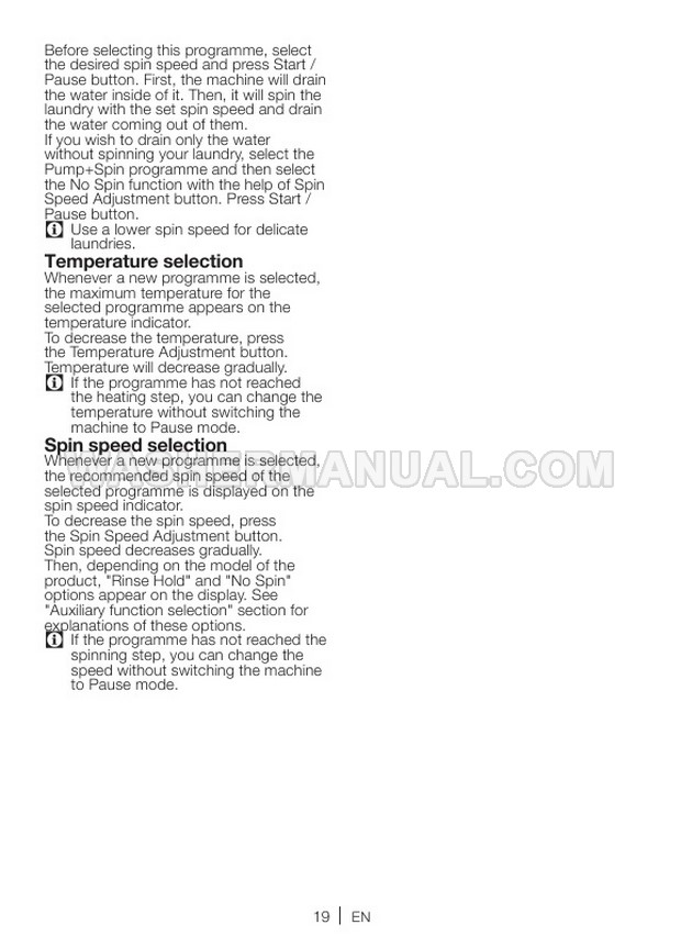Beko WM74135W Front Load Washing Machine Installation & Operating ...