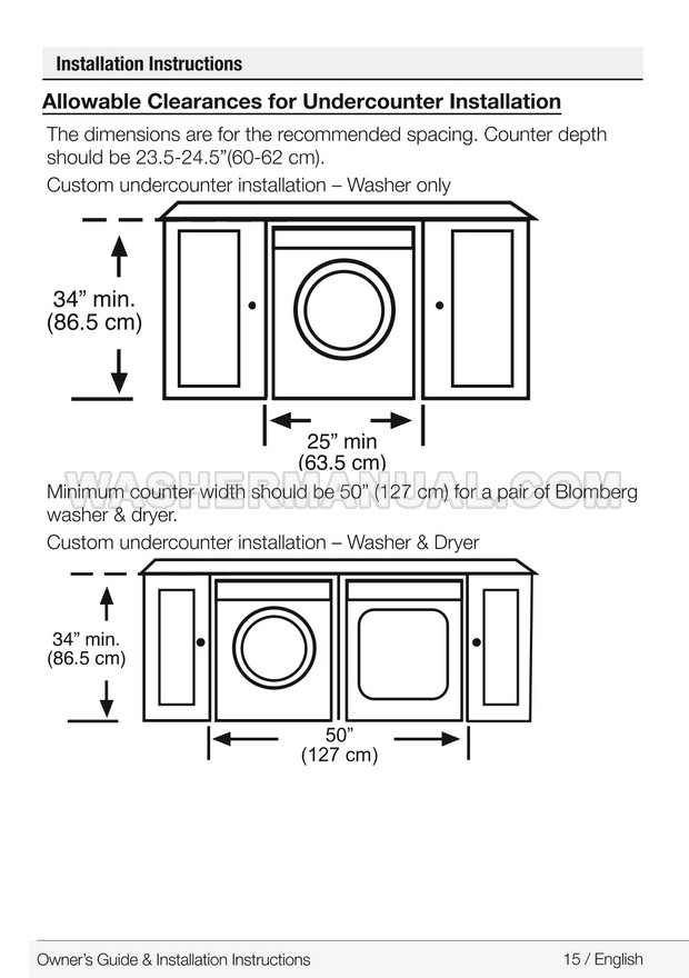 Blomberg WM72200W Front Load Washing Machine Owner's Guide ...