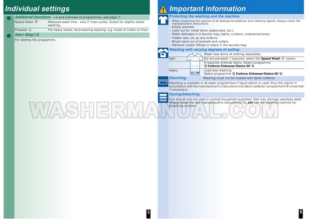 Bosch WAB16060IN Classixx Instruction Manual