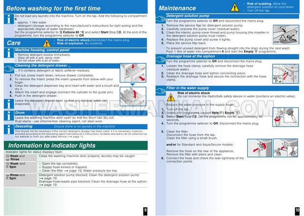 Bosch WAB16060IN Classixx Instruction Manual
