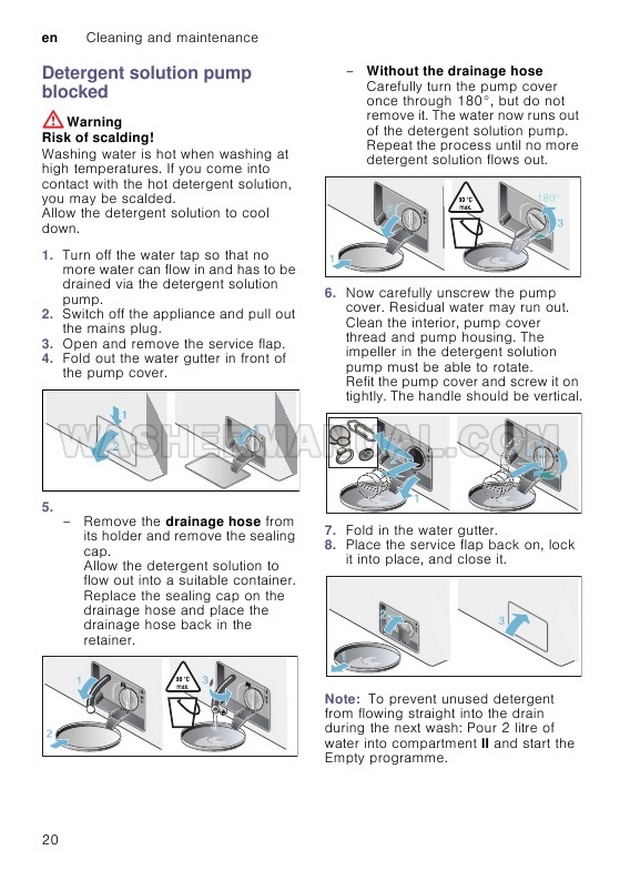 Bosch WAQ283S1GB Front Load Washing Machine Instruction Manual and ...