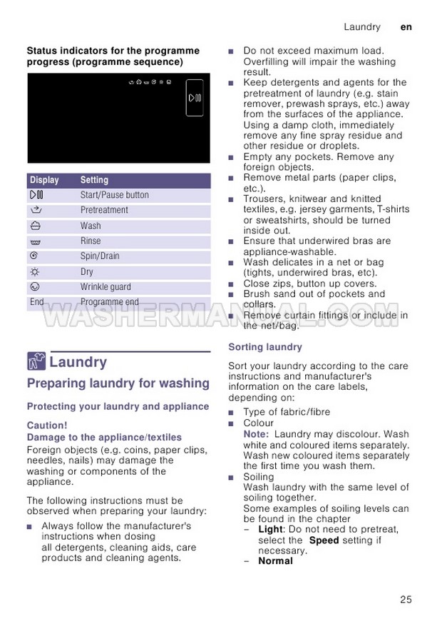 Bosch WDU28560GB Washing Machine Instruction Manual and Installation ...