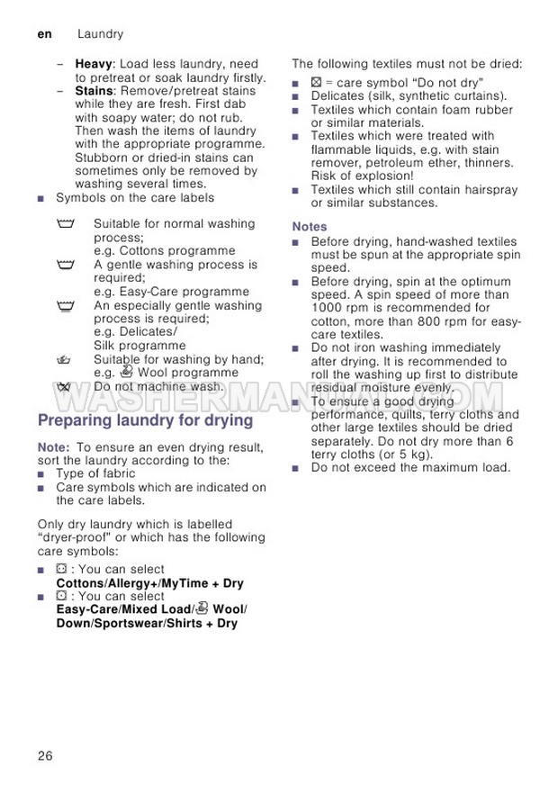 Bosch WDU28560GB Washing Machine Instruction Manual and Installation ...