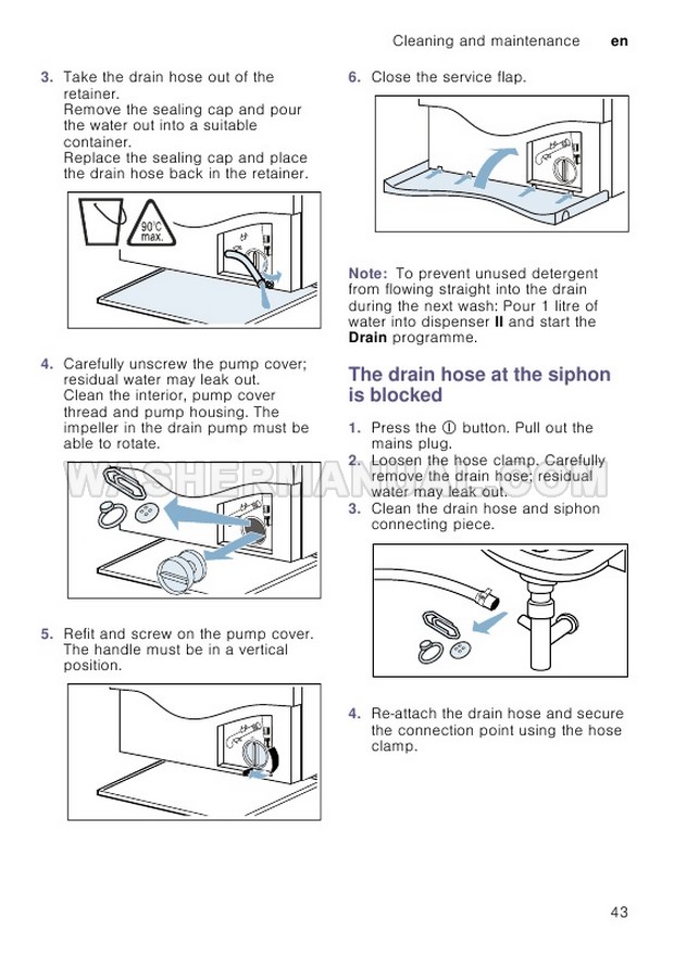 Bosch WDU28560GB Washing Machine Instruction Manual and Installation ...