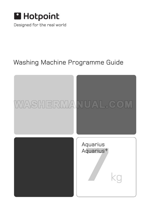 Hotpoint WT540 Washer Washing Machine Programme Guide