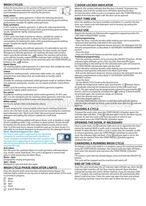 Indesit BI WMIL 71452 Front Load Washing Machine User Manual