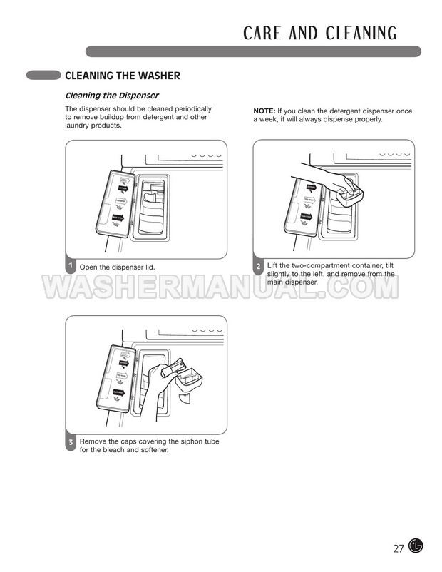 LG WM0642HW Washing Machine User's Guide & Installation Instructions