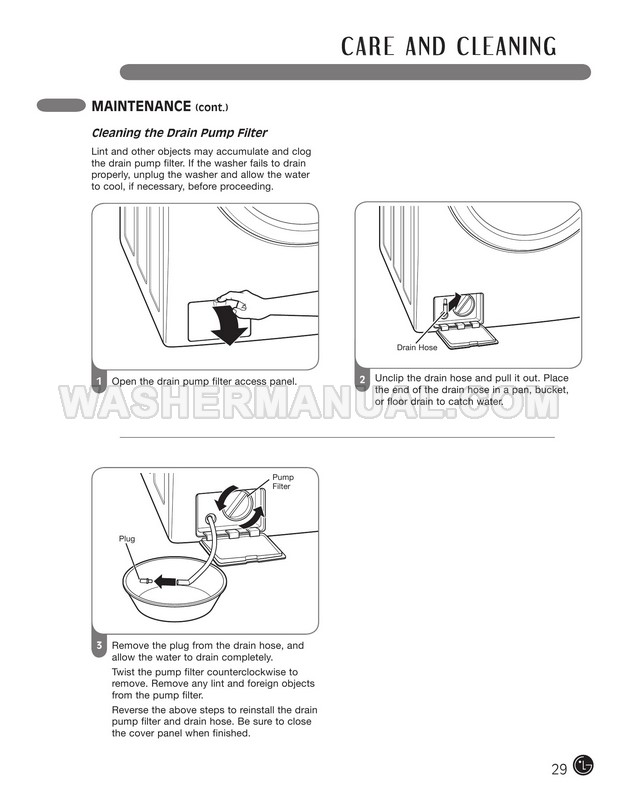 LG WM0642HW Washing Machine User's Guide & Installation Instructions