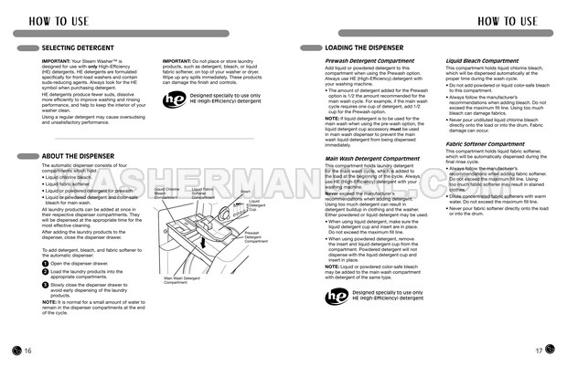 LG WM2487HRMA Front Load Washing Machine User's Guide & Installation ...