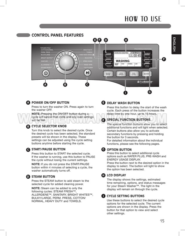 LG WM3875HVCA Owner's Manual
