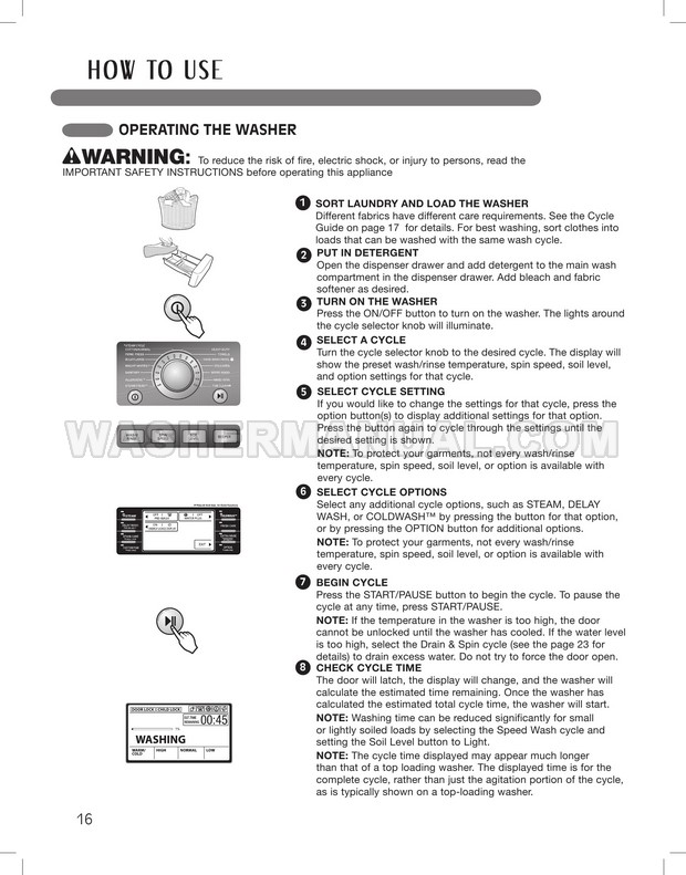 LG WM3875HVCA Owner's Manual