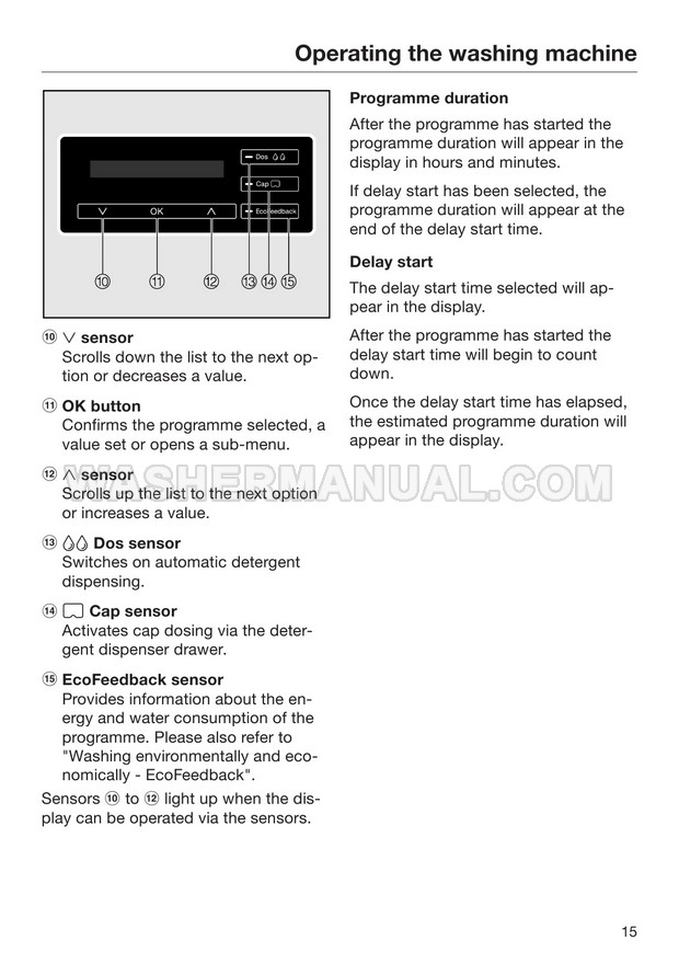 Miele WKH 122 WPS W1 Washing Machine Operating Instructions