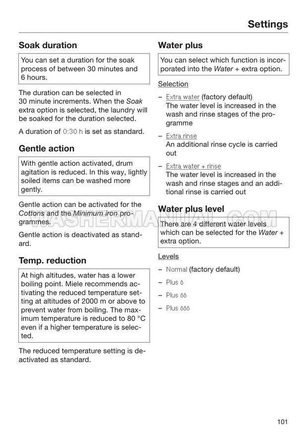Miele WWI 860 WCS Front Load Washer Operating Instructions