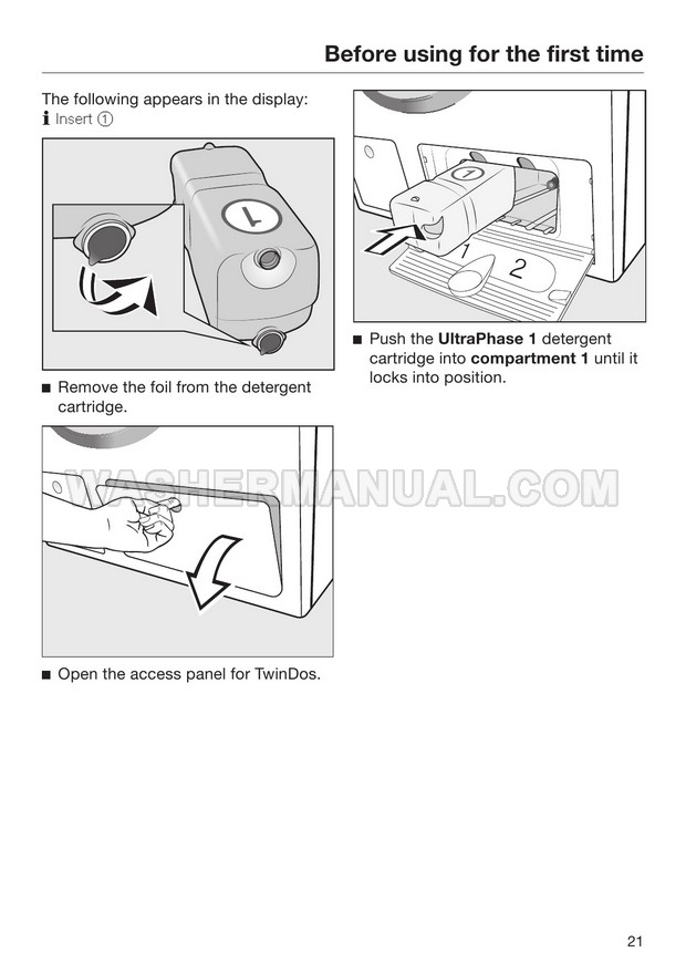Miele WWI 860 WCS Front Load Washer Operating Instructions